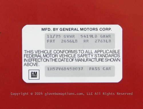 GM Car Products - Impact Printed Reproduction Blue Door Vehicle ...