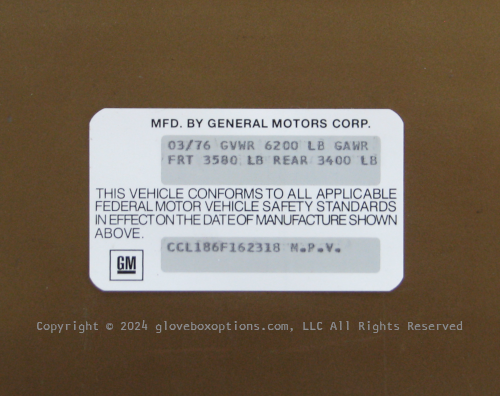 1973-1983 GM Pickup Products - Impact Printed Reproduction SPID and ...