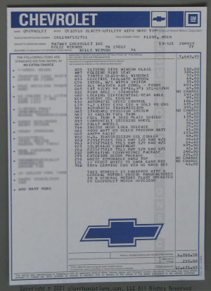 1973-1983 GM Pickup Products - Impact Printed Reproduction SPID and ...